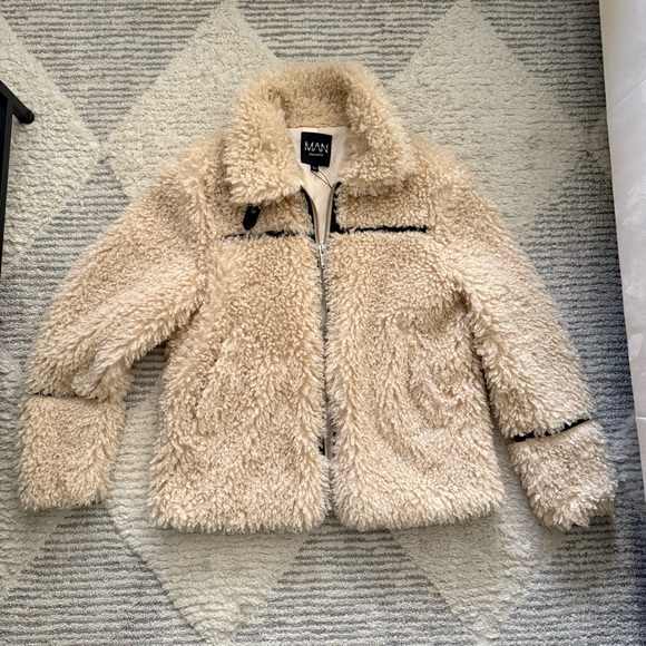 Boohoo | Jackets & Coats | Boohoo Kids Tan Faux Fur Puffer Jacket ...